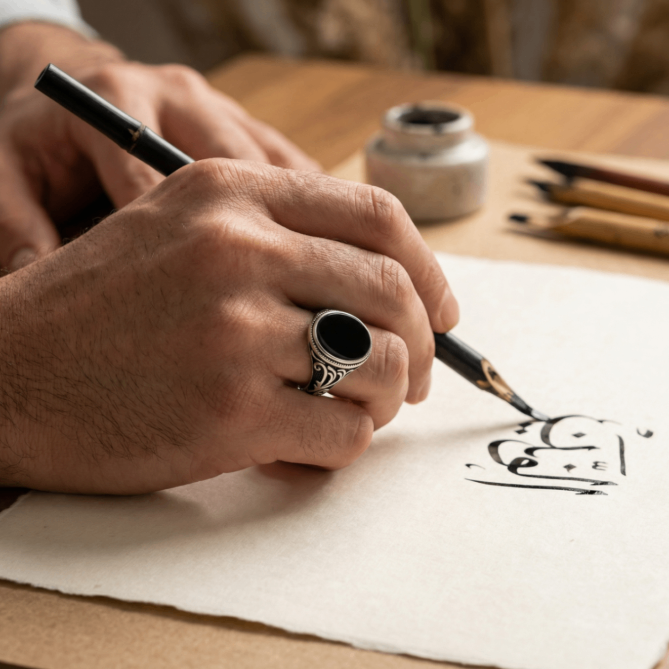 Yemeni Aqiq Silver Ring – Sajada