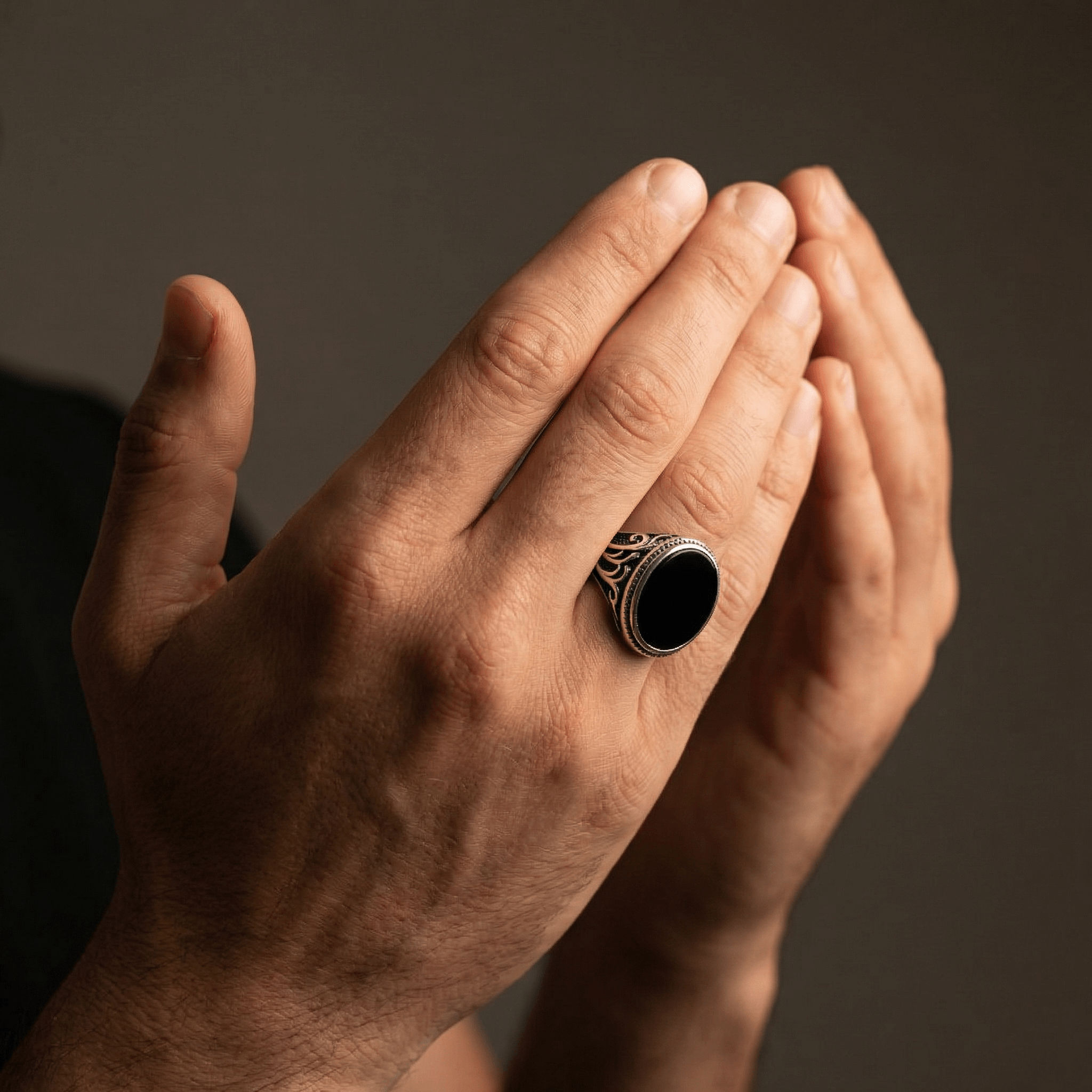 Yemeni Aqiq Silver Ring – Sajada